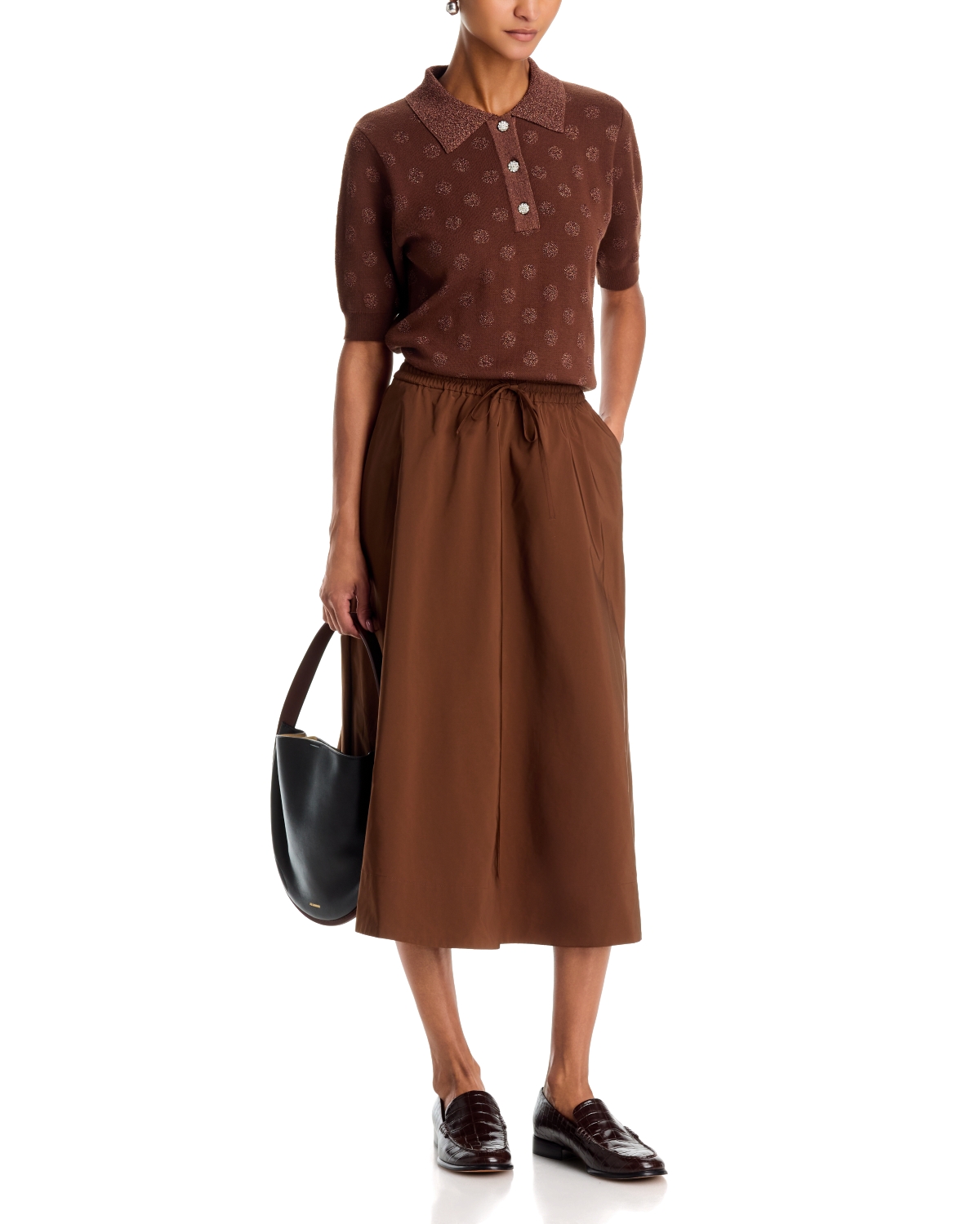 ESSENTIEL ANTWERP Essentiel Antwerp Elasticated Midi Skirt